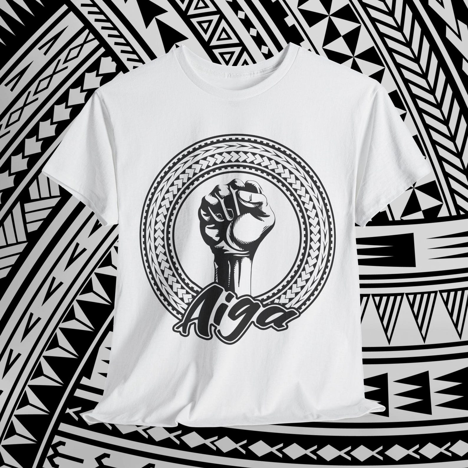 Samoan Aiga Family Tee: Polynesian Tattoo Design, Cultural Heritage - Etsy
