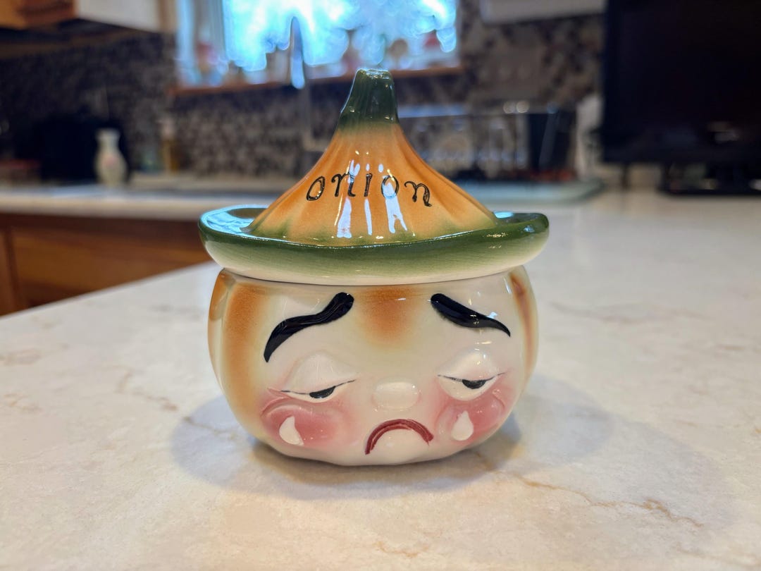 Vintage Ceramic Howard Holt NAPCO Crying Onion Jar W/lid ~ K2967 - Etsy