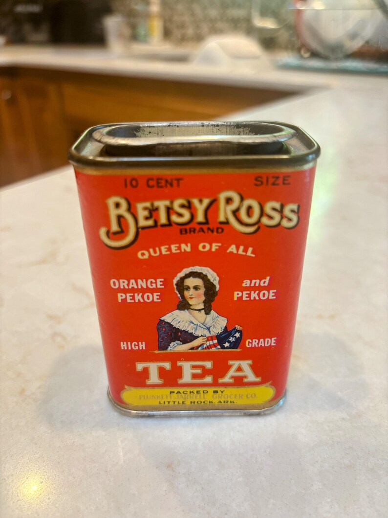 Vintage Betsy Ross Tea Tin: Orange Pekoe, 1930s Graphics - Etsy