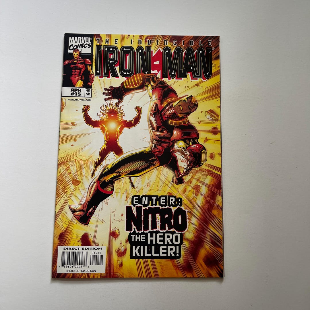 The Invincible Iron Man #15 1999 Enter Nitro the Hero Killer Comic Book ...