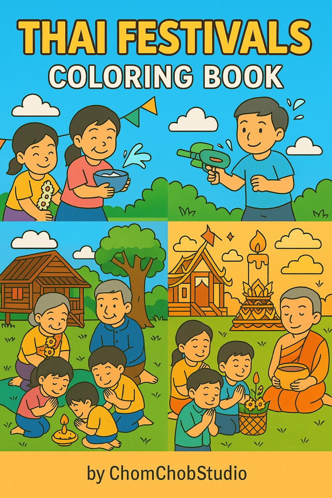 Thai Festival Coloring Pages – Celebrate Thai Culture | Digital ...
