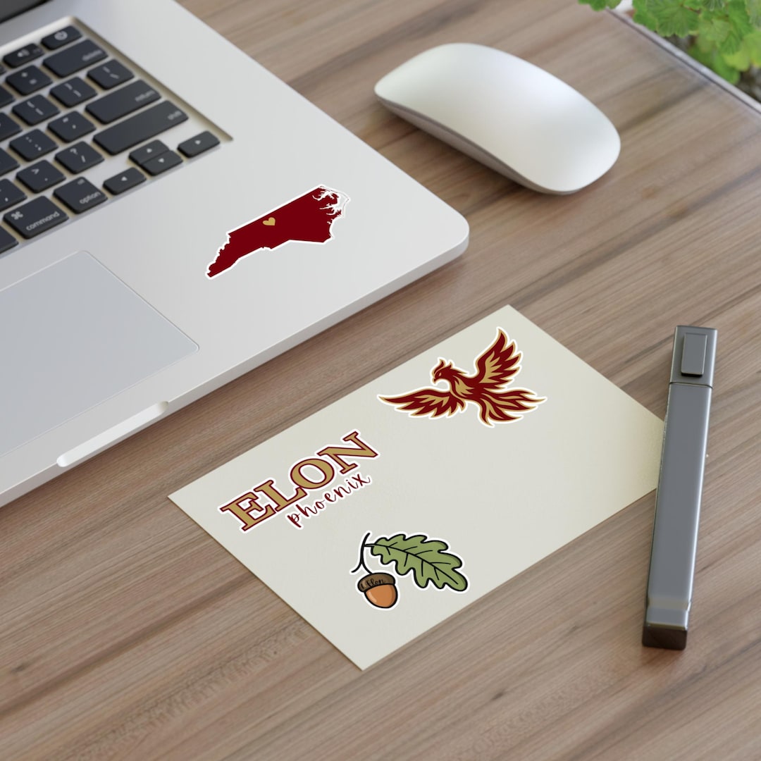 Elon University Sticker Sheets, College Decor, Student Gifts, Academic ...