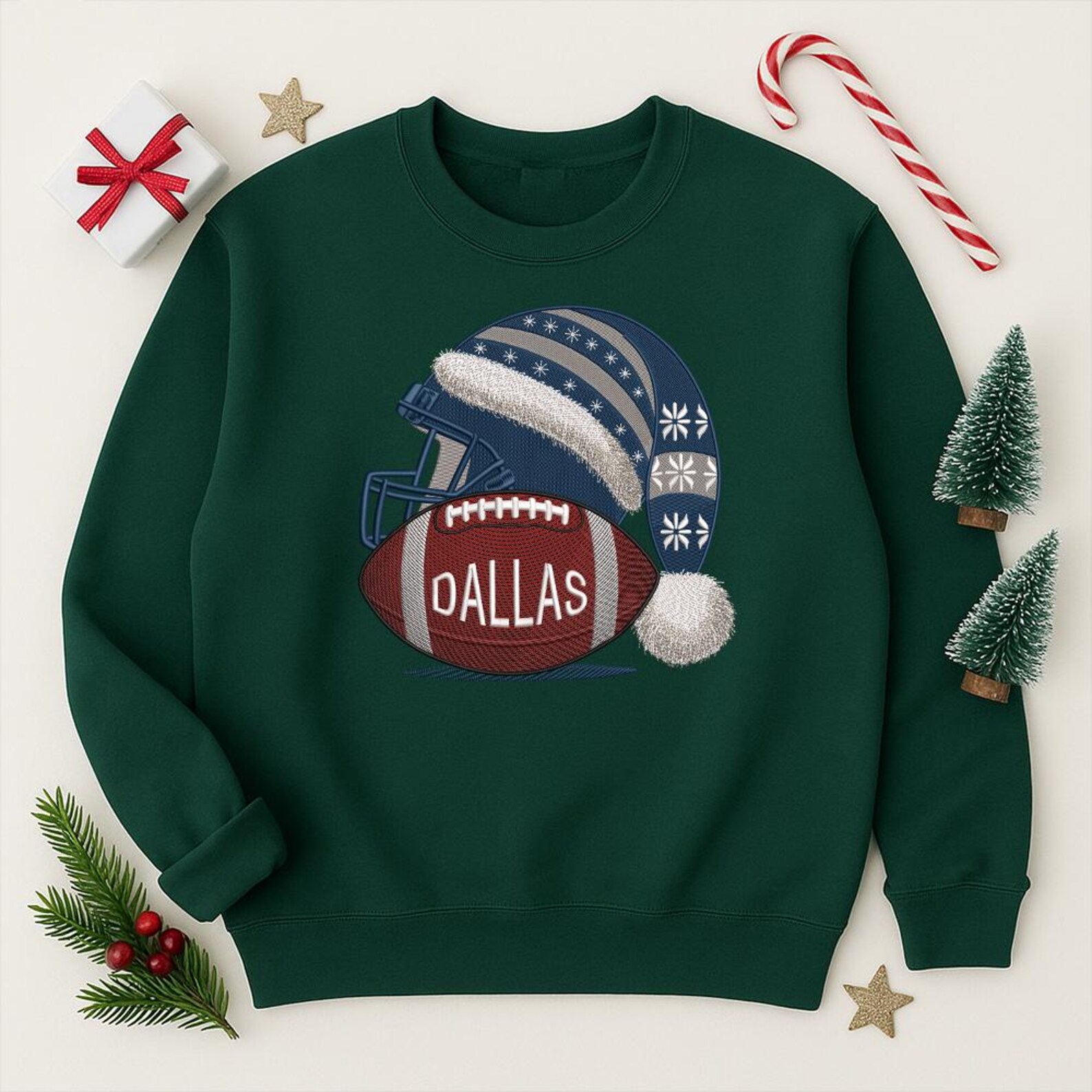 Dallas Football Embroidery Design, Winter Holiday Hat Stitch Pattern ...