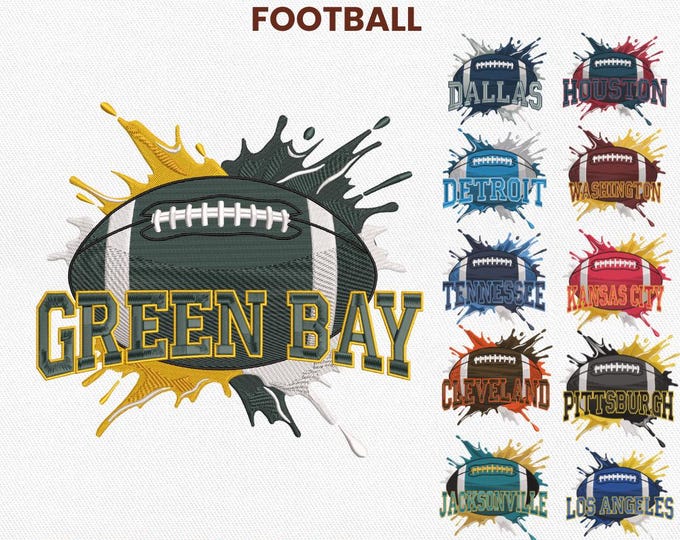 Football Embroidery Designs Bundle, Football Ball, Football Team ...
