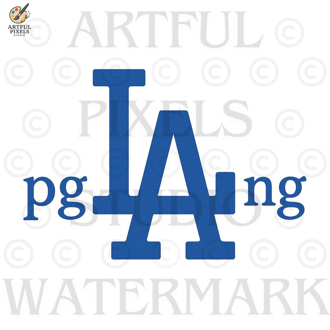 Kendrick Lamar Pglang PNG Bundle | Royal Blue LA Baseball Style Digital ...