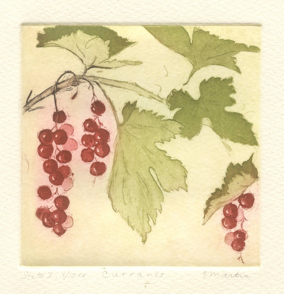 Red Currants Original Fine Art Etching - Etsy