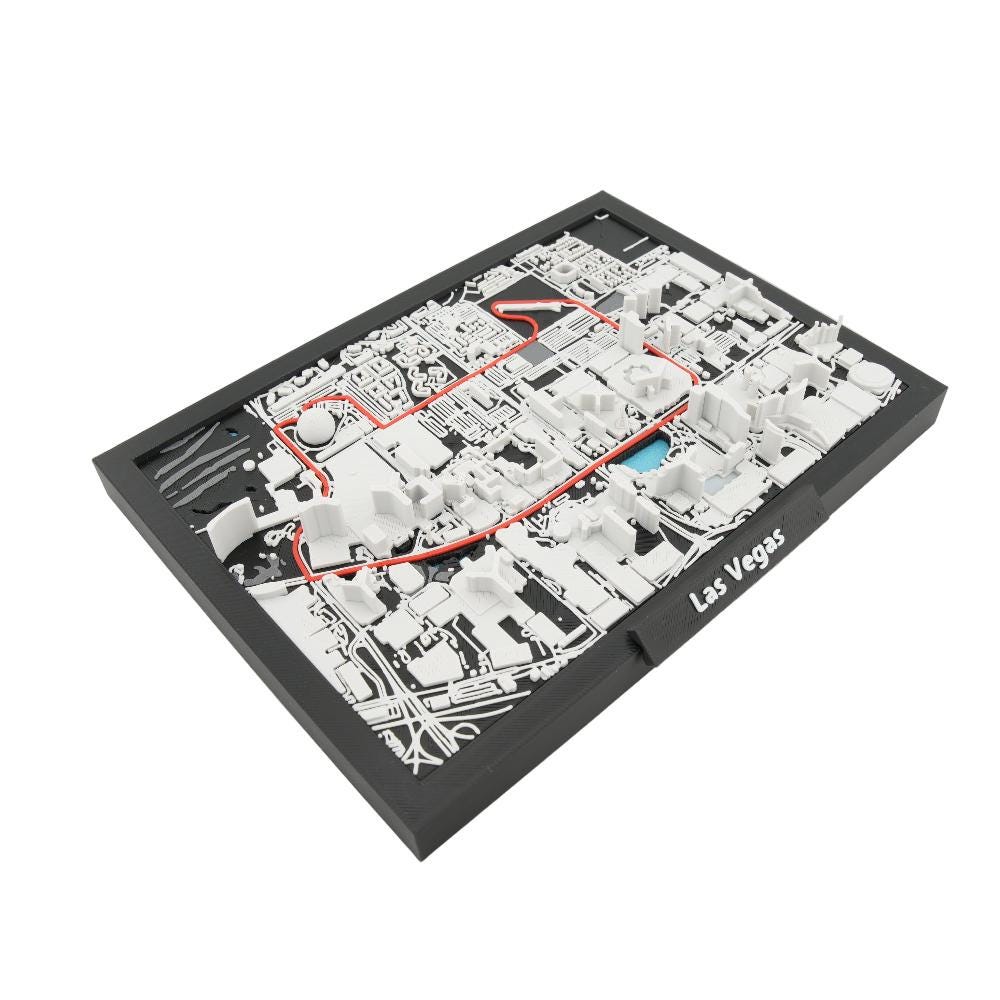 Las Vegas 3D City Map – F1 Race Track, Miniature Skyline Model - Etsy