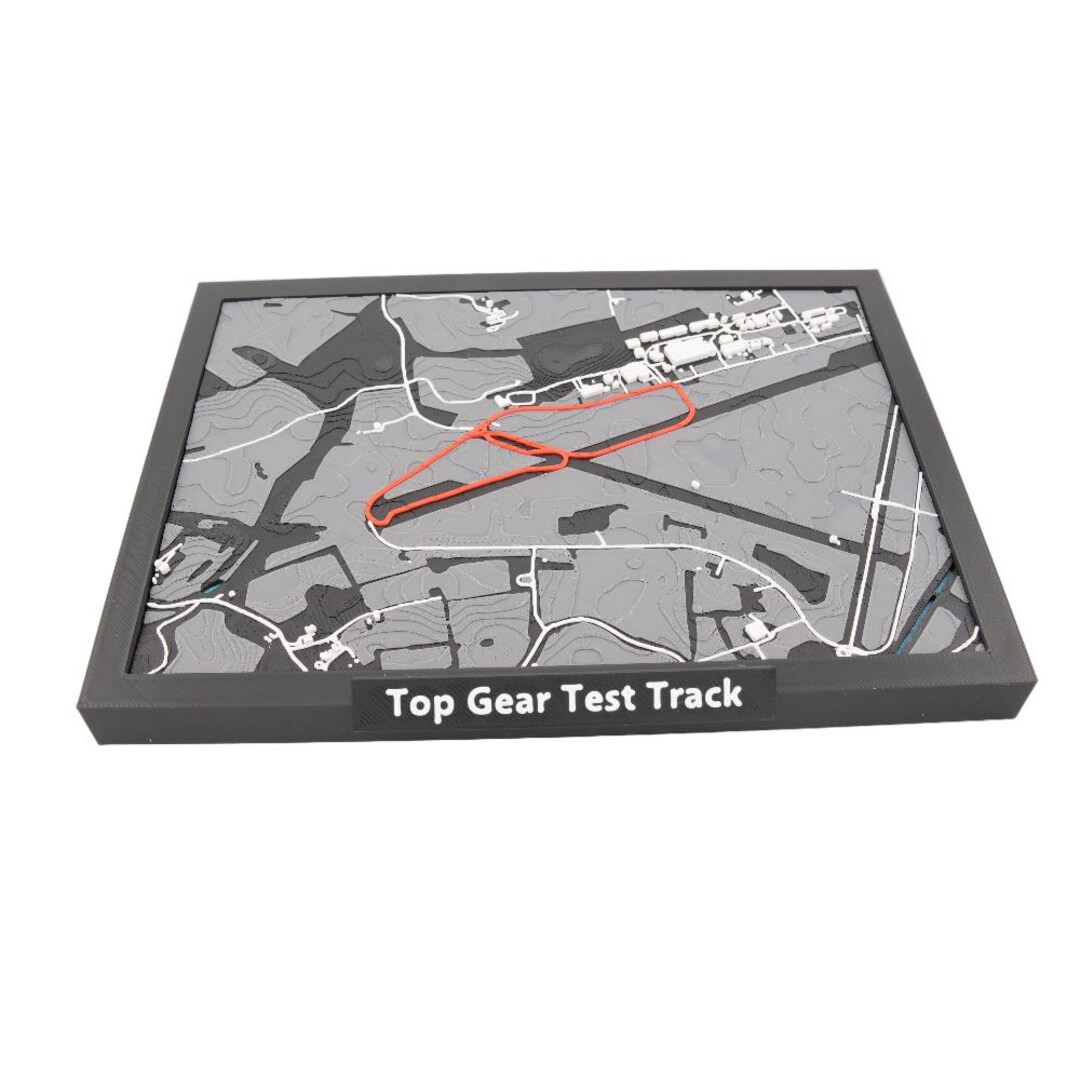 Top Gear Test Track 3D Map - Framed Dunsfold Aerodrome Circuit Art - Etsy