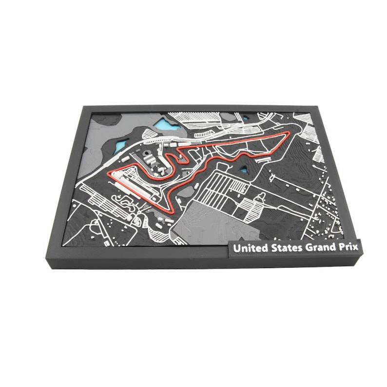 Circuit of the Americas 3D Track Map – Framed F1 Racing Wall Art - Etsy