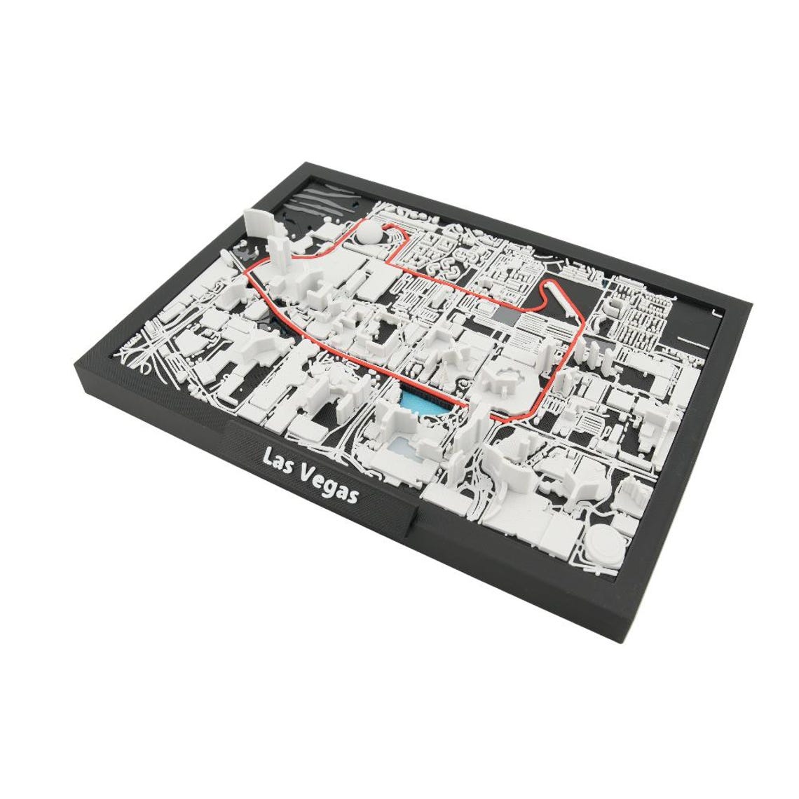 Las Vegas 3D City Map – F1 Race Track, Miniature Skyline Model - Etsy