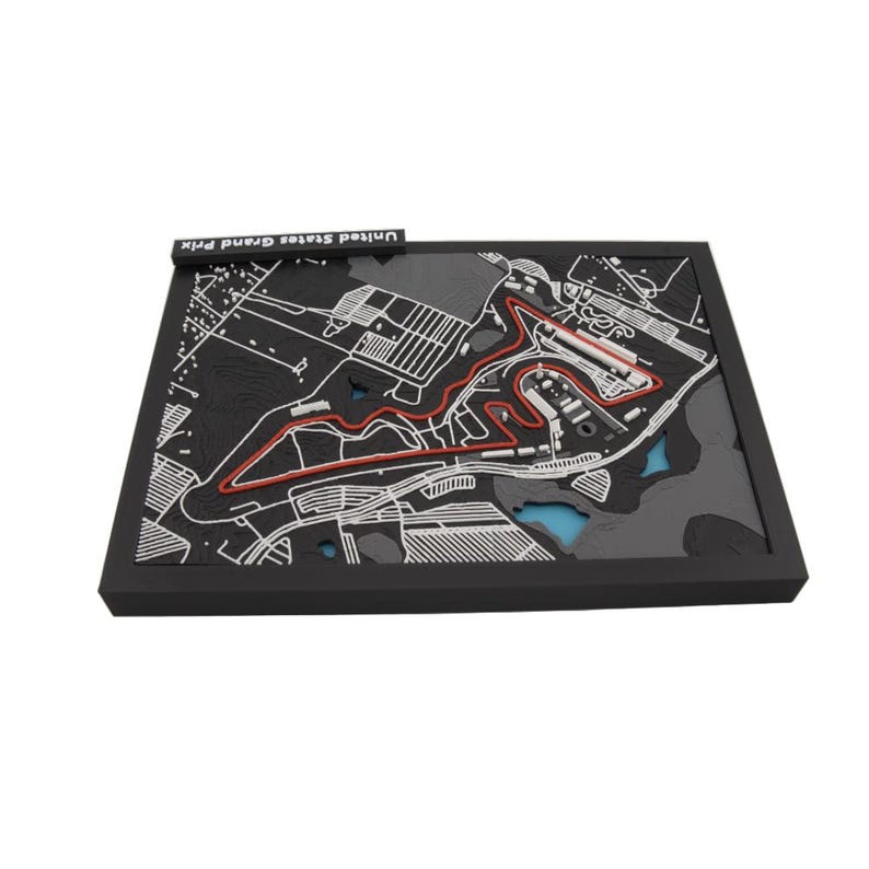 Circuit of the Americas 3D Track Map – Framed F1 Racing Wall Art - Etsy