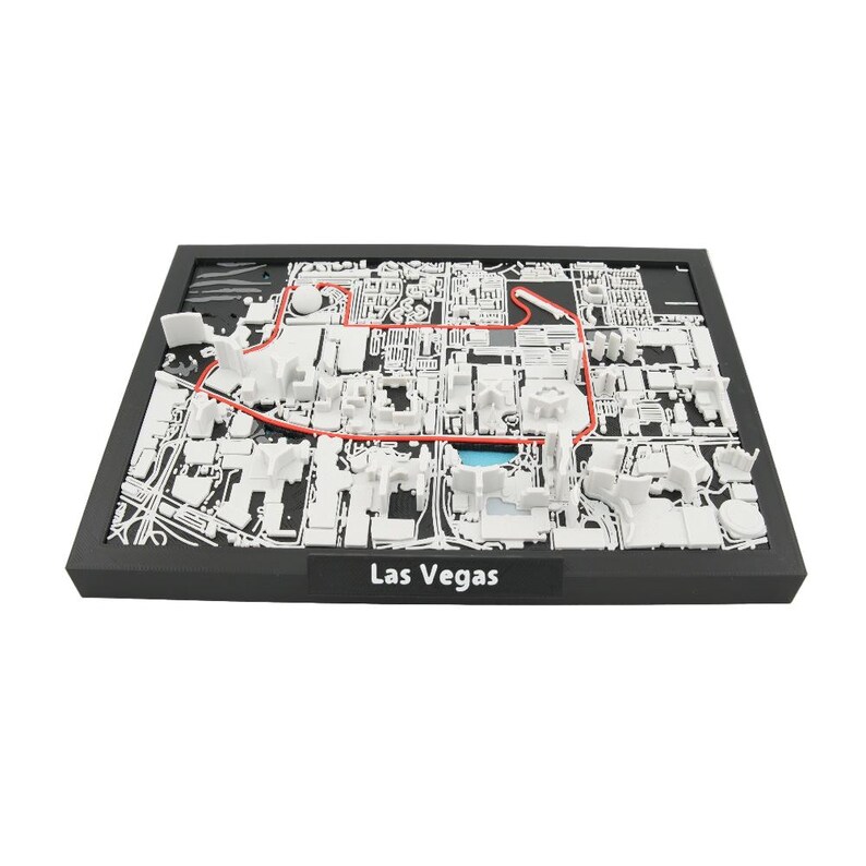 Las Vegas 3D City Map – F1 Race Track, Miniature Skyline Model - Etsy