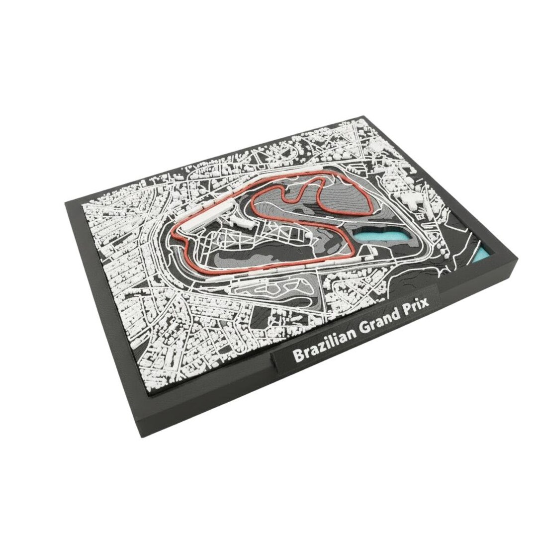 Brazilian Grand Prix 3D Track Map - F1 Racing Circuit Wall Art - Etsy