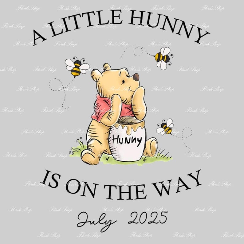 Pooh A Little Hunny is on the Way PNG, Winnie the Pooh Baby Shower PNG ...