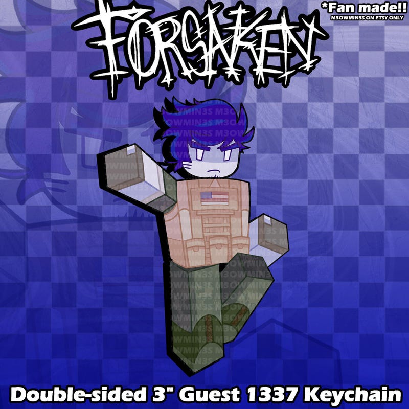 Forsaken Roblox Guest 1337 Plush - Etsy