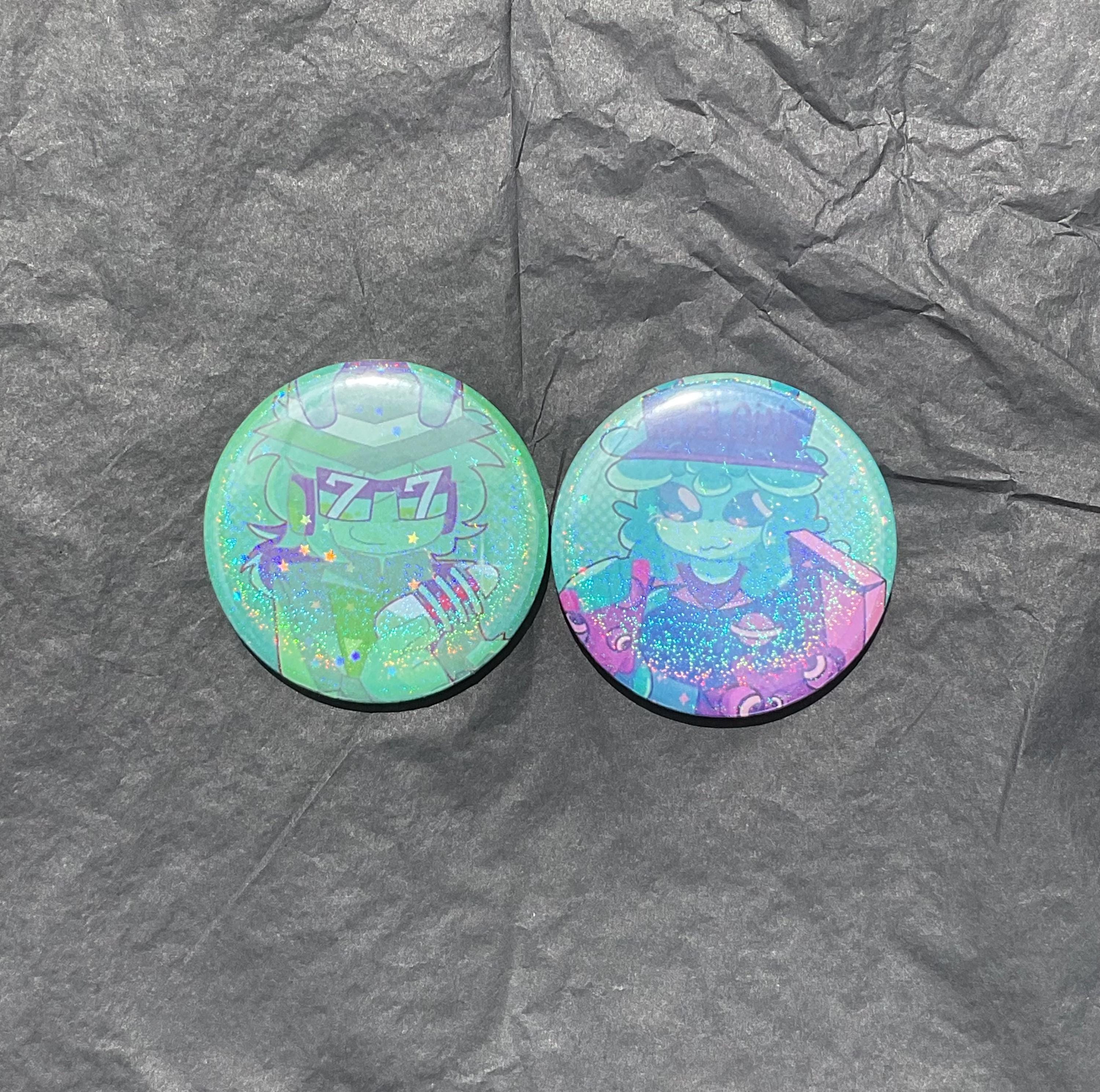 Roblox Forsaken Holographic Pins - Alien Chance, Alien Elliot - Etsy