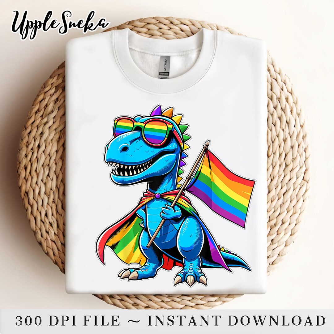 Pride Dinosaur Png, LGBTQ Skeleton Png, Rainbow T-rex Png, Funny Pride ...