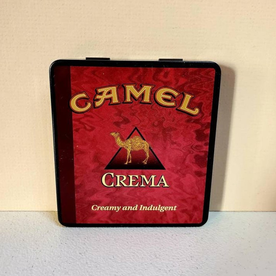 CAMEL Cigarette Metal Tin Box, Crema Tobacco, Tin Made in the USA Oak ...