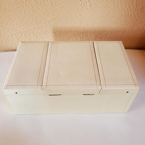 Large Jewelry Box, Latch With Key, Hollywood Glam, Off-white ...