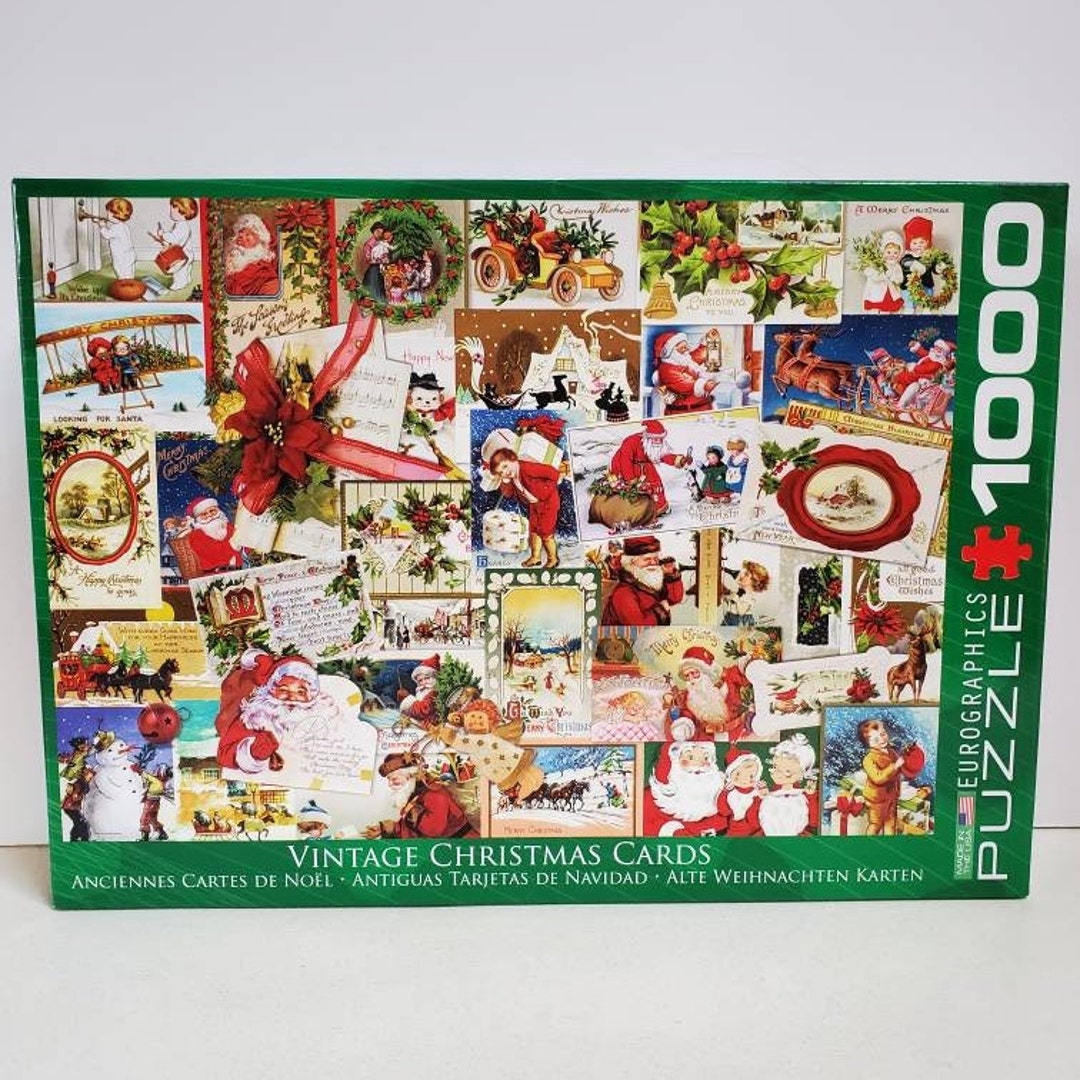 Vintage Christmas Cards Puzzle 1000 Jigsaw Pieces, Eurographics Made in ...