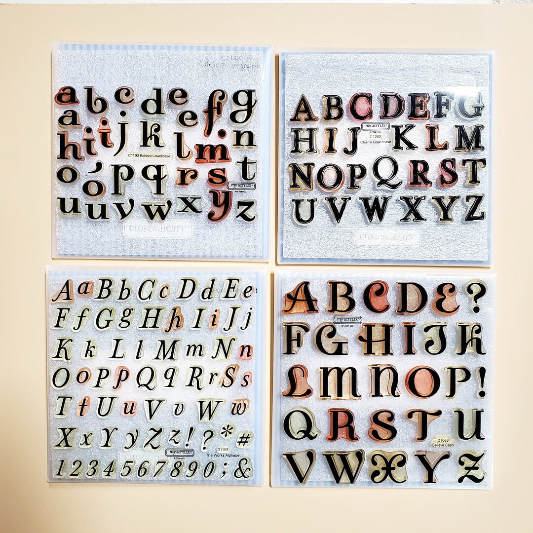 Choose 1 Alphabet Stamp Set, Close to My Heart CTMH, Acrylix Stamps ...