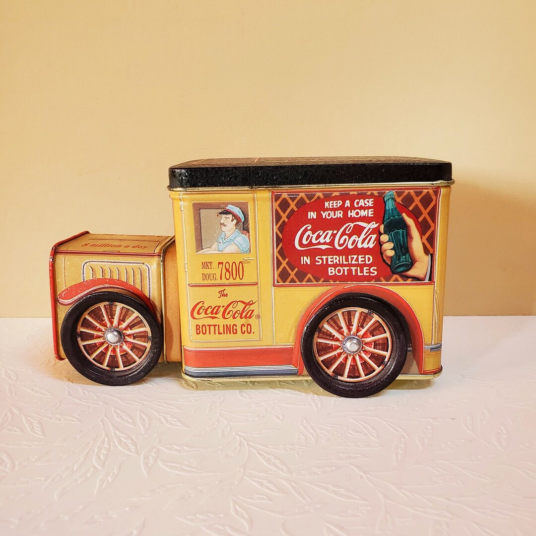 Metal Coca Cola Tin Truck, Coke, the Tin Box Co. 1995, Moving Wheels ...