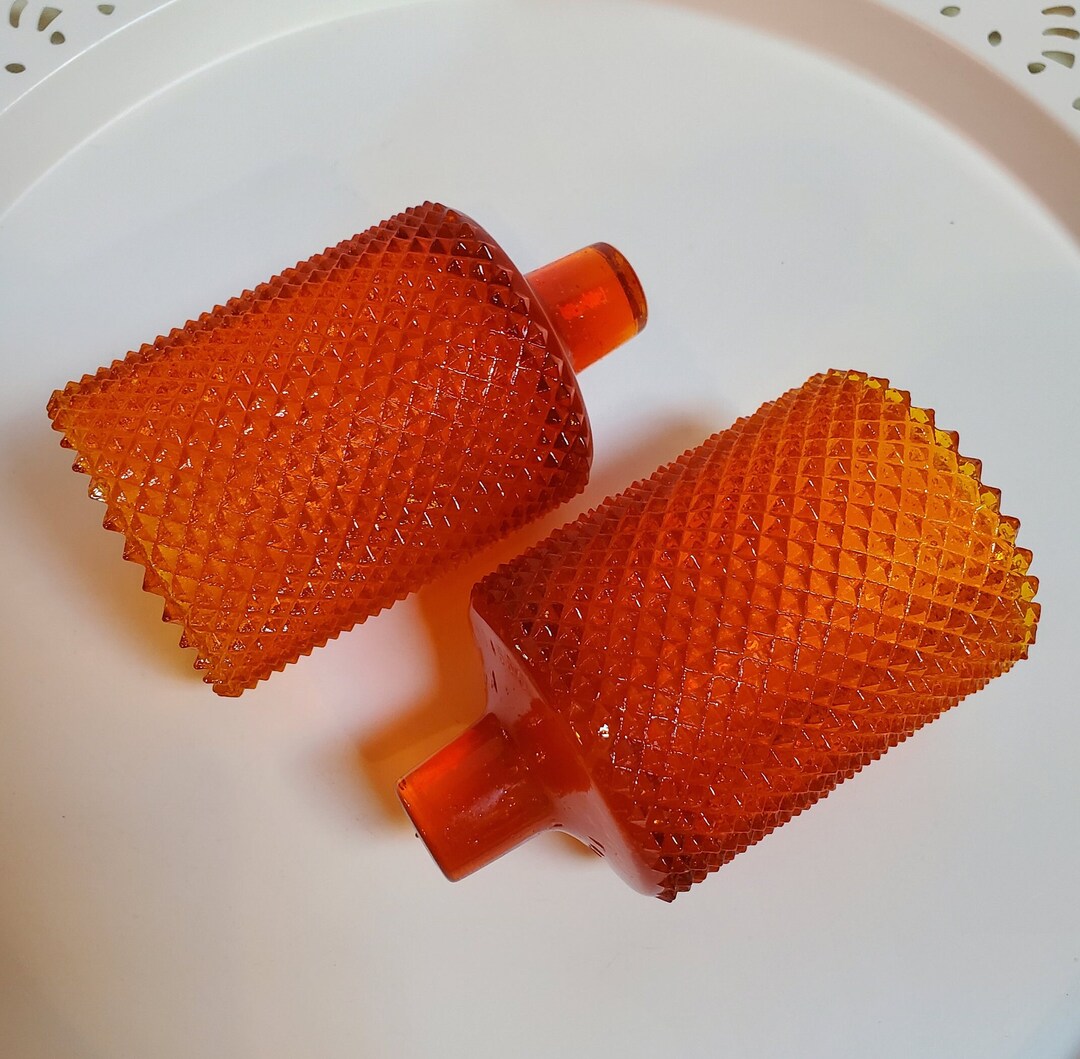 Orange Diamond Point Votive Insert, Fall Autumn Decor, Romantic ...