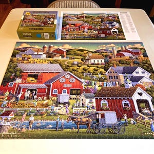 Amish Country 1000 Pieces Jigsaw Puzzle, Dowdle Folk Art, Farms and ...