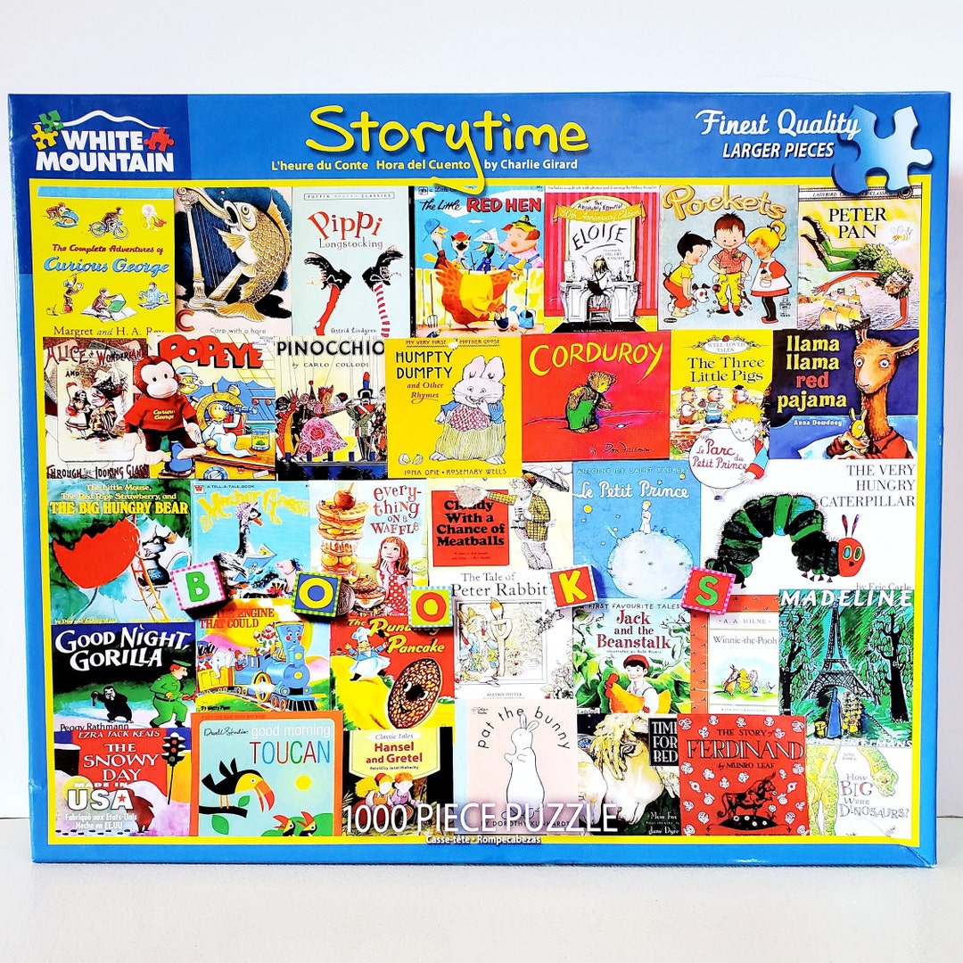 Storytime Books Puzzle, 1000 Pieces Jigsaw, White Mountain USA ...