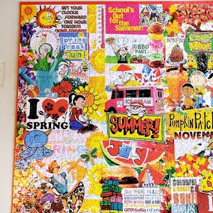 I Love Seasons Puzzle, 1000 Piece Jigsaw, White Mountain USA, Collage ...
