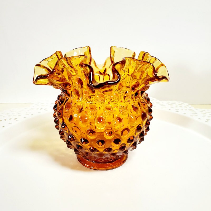 Fenton Hobnail Vase - Etsy
