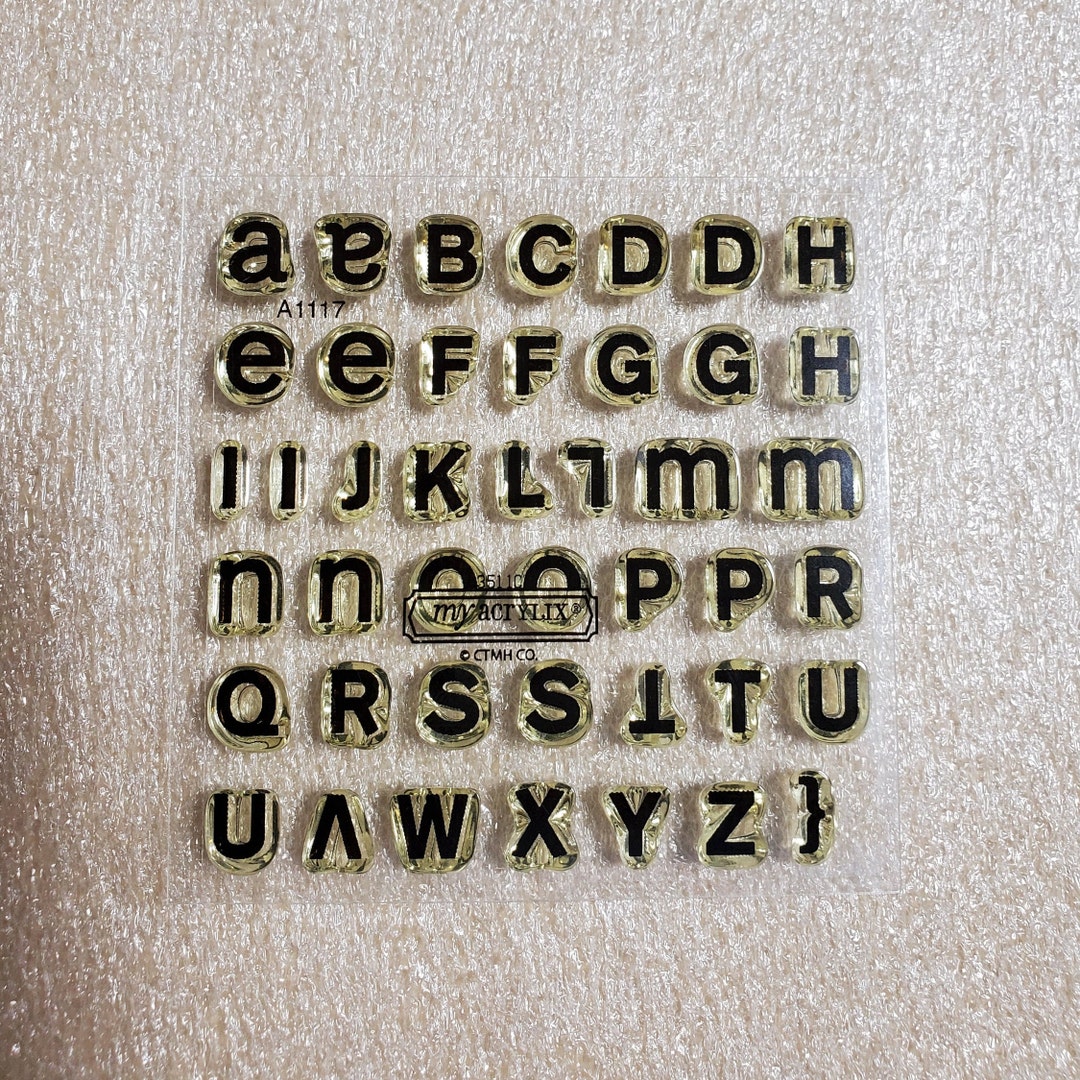 Alphabet Stamp Set, Close to My Heart CTMH, Acrylix Stamps, A Typeface ...