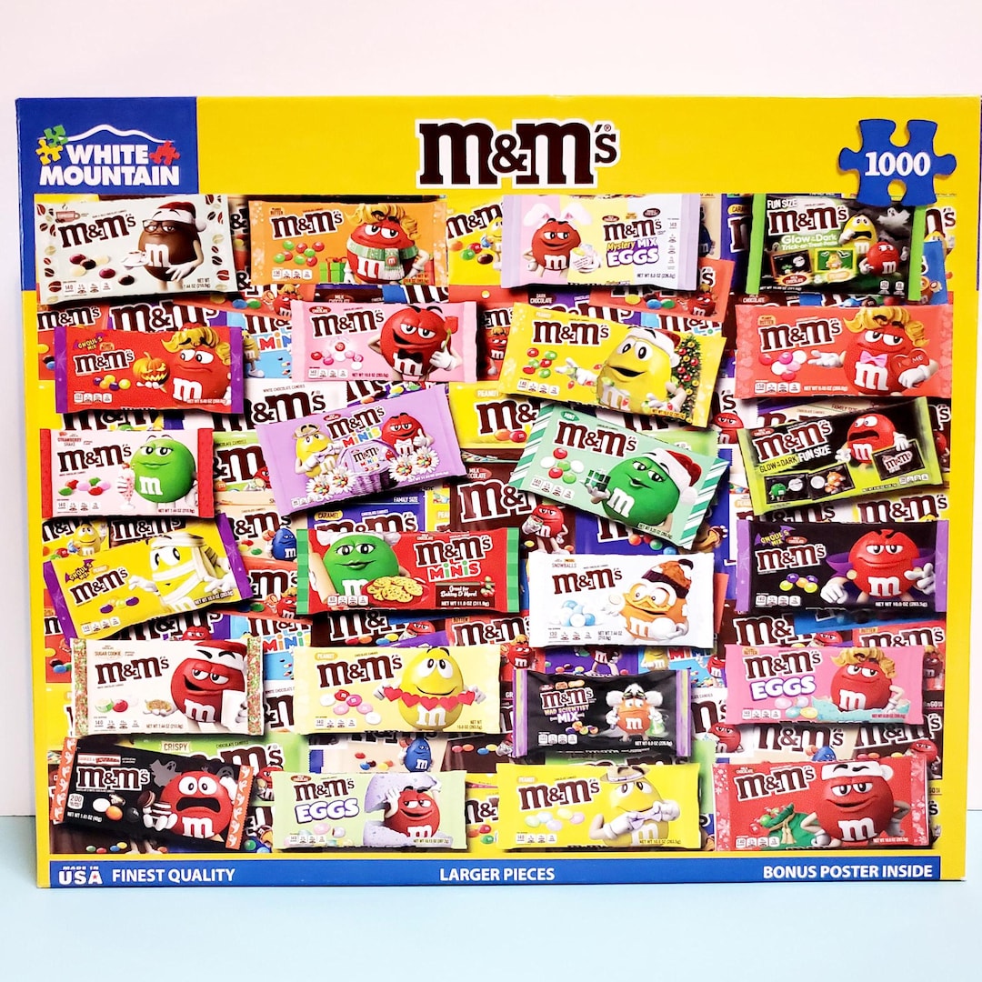 M&m's Puzzle 1000 Pieces Jigsaw, White Mountain USA, Candy Chocolate ...