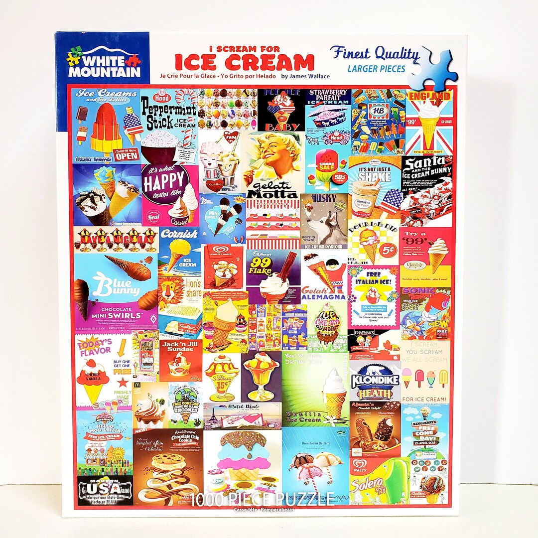 Ice Cream Puzzle 1000 Pieces Jigsaw, White Mountain USA, I Scream For ...