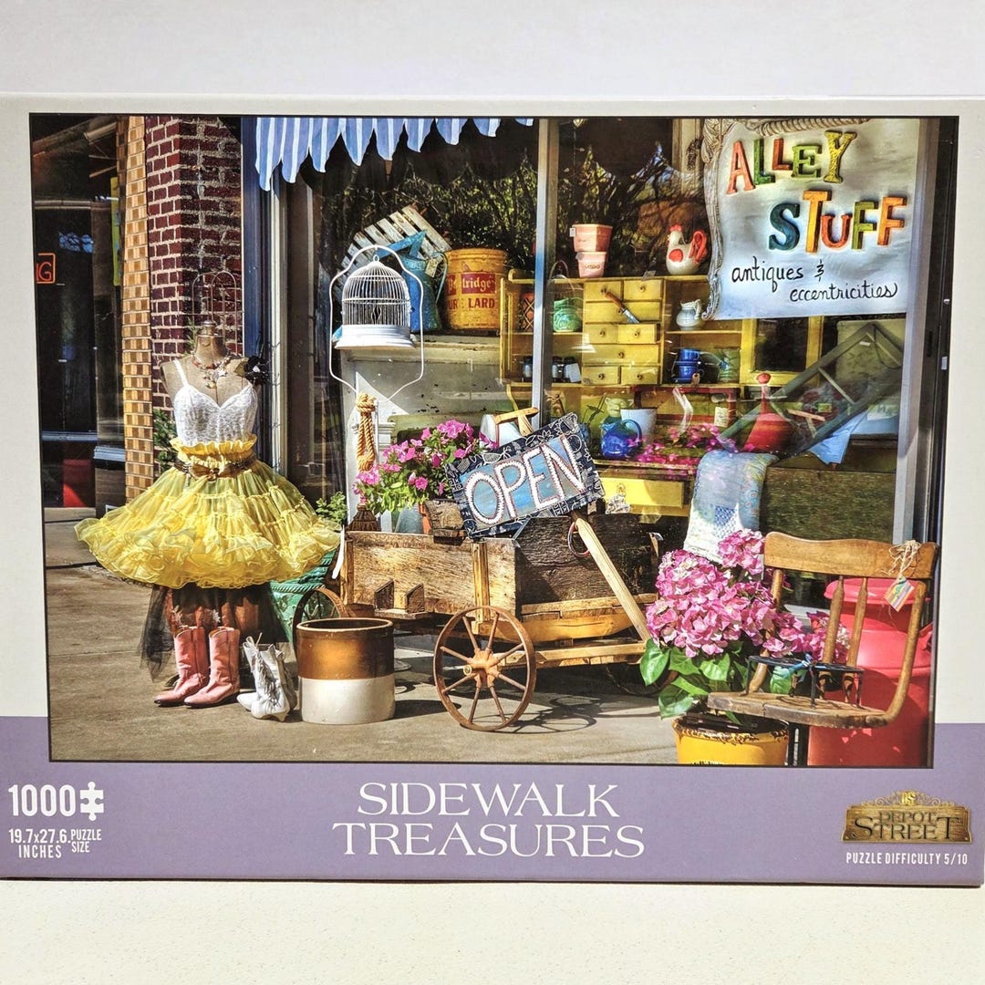 Sidewalk Treasures Puzzle 1000 Jigsaw Pieces, Antique Store, Depot ...