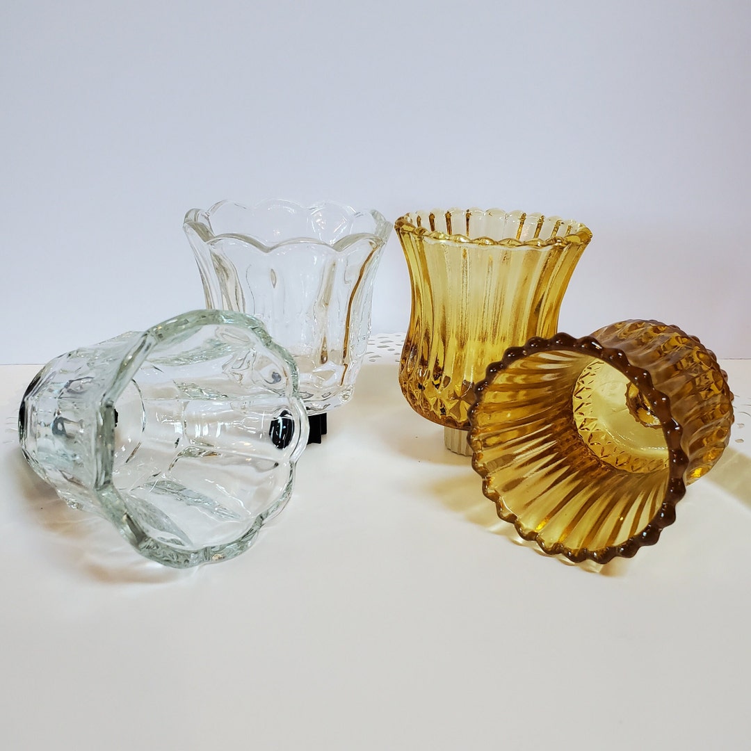 Choose One Set of Votive Candle Holders, Insert Cups, Gold Light Amber ...