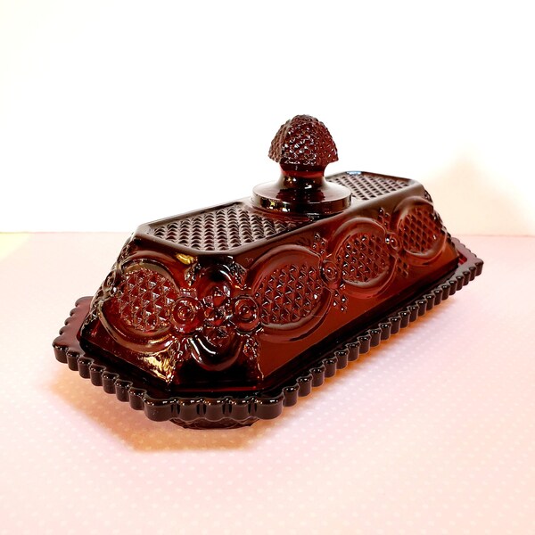 Red Butter Dish - Etsy