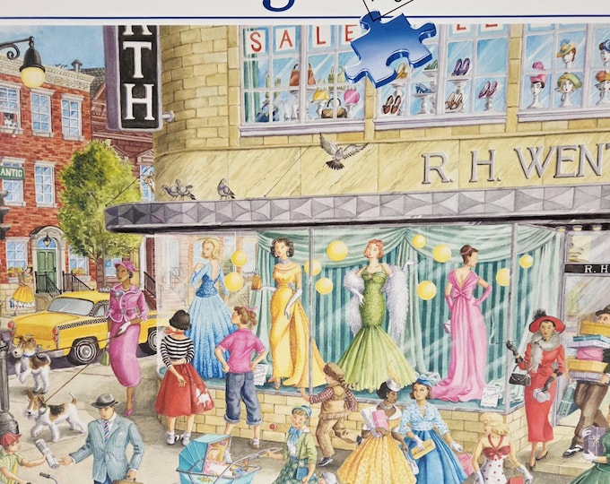 Sidewalk Fashion Puzzle, 1500 Piece Jigsaw by Ravensburger, 1950's ...