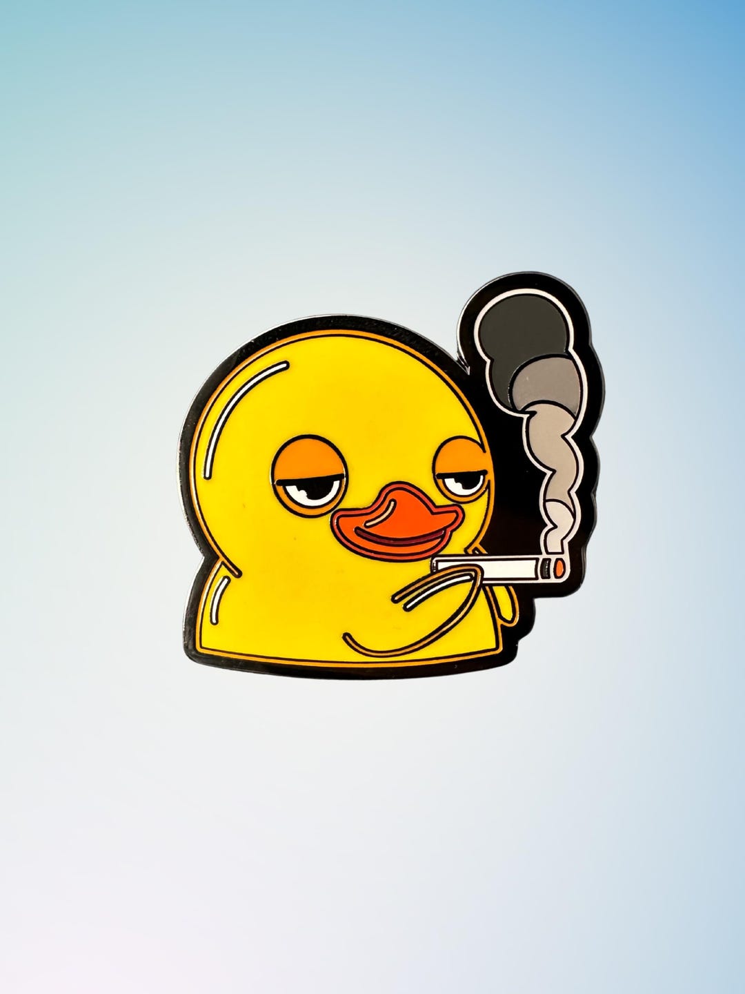 Smirking Yellow Duck Meme Hard Enamel Pin | Funny Animal Lapel Pin Gift ...