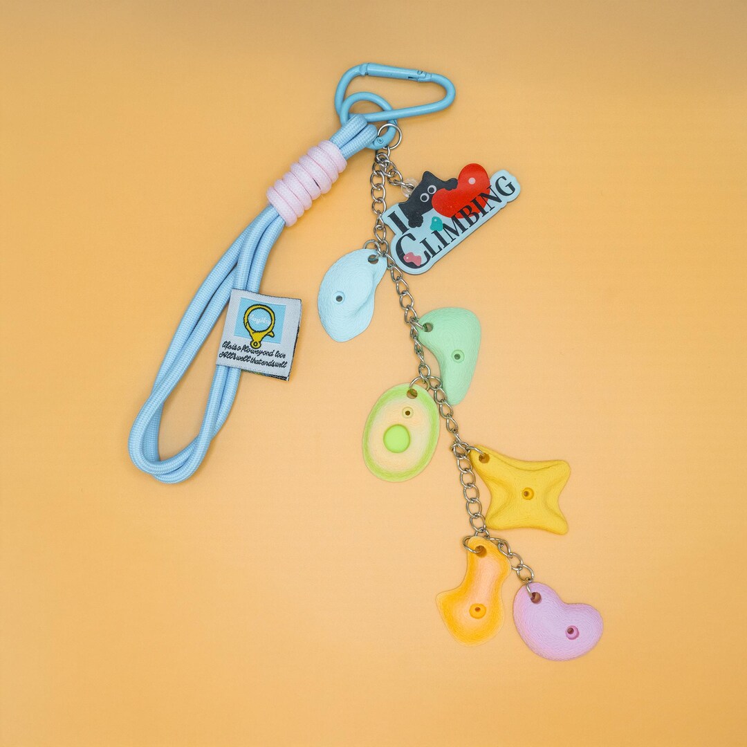 I Love Climbing Mini Holds Bag Charm | Non-vertical Lab - Etsy