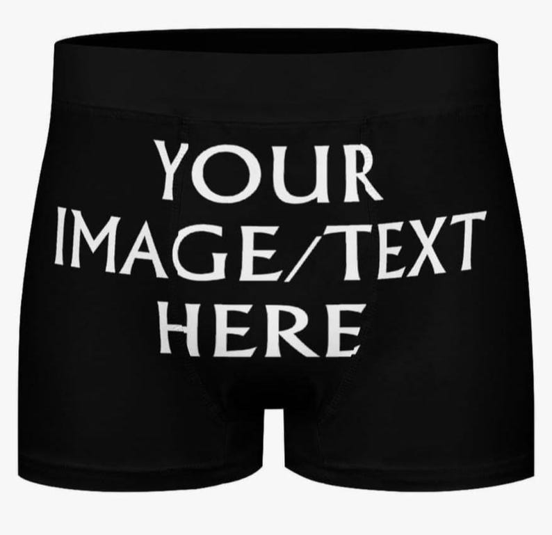 Personalised Underwear or Boxers– Custom Name, Funny Quote- Any Text ...