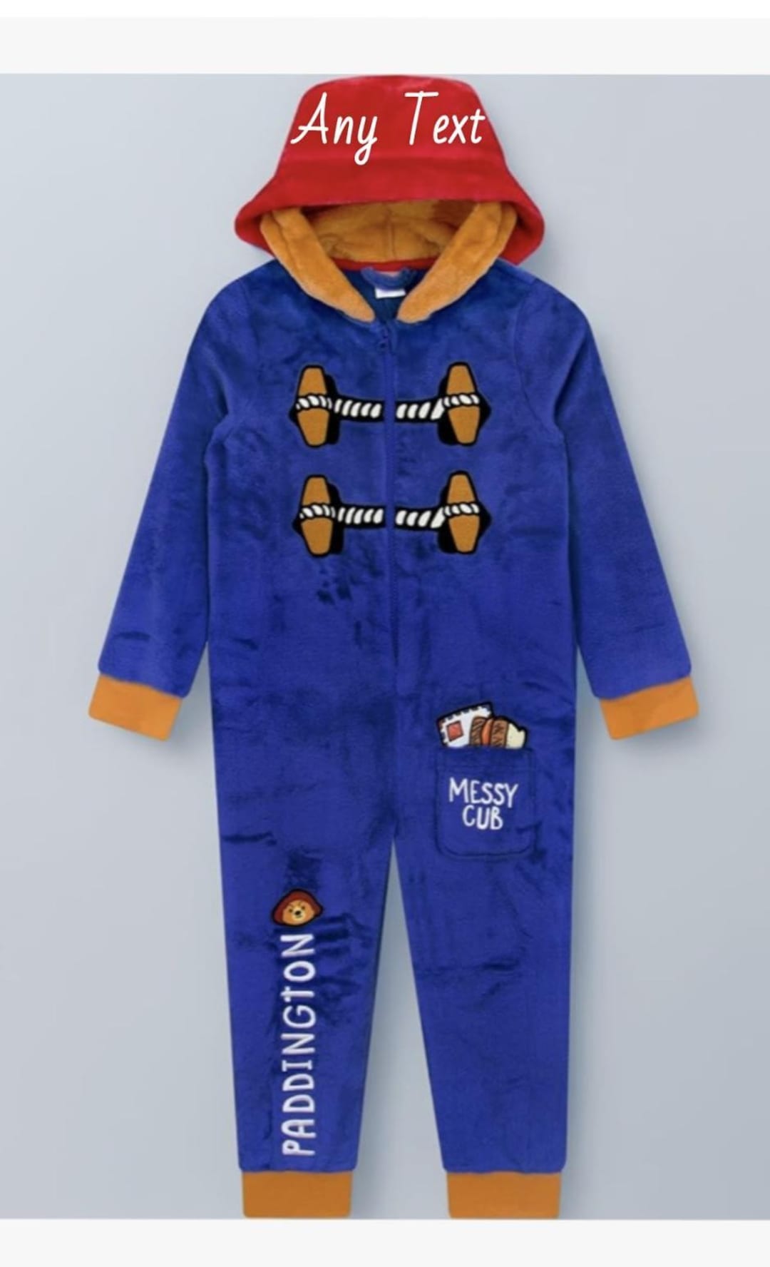 Personalised Paddington Bear Kids Onesie | Hooded Boys & Girls All-in ...