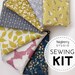 Zipper Pouch SEWING KIT, Beginner Zip Pouch Sewing Kit, Modern Sewing ...