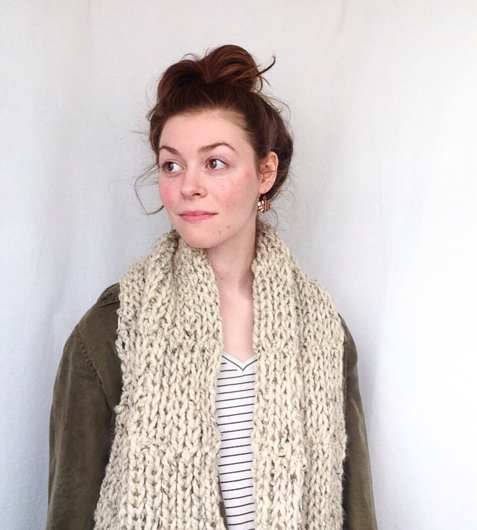 Knitting PATTERN Scarf Knit Infinity Scarf Pattern Knitted - Etsy