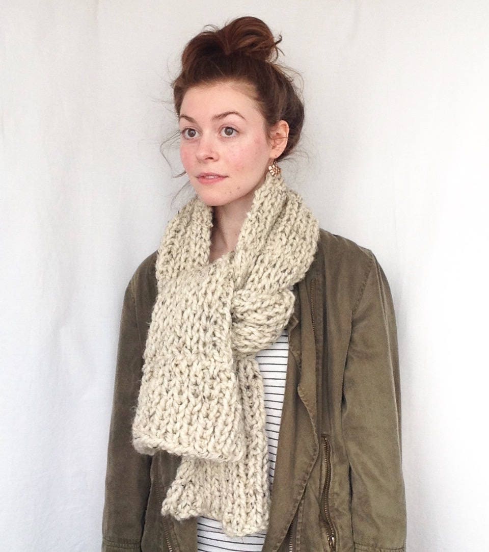 Knitting PATTERN Scarf Knit Infinity Scarf Pattern Knitted - Etsy