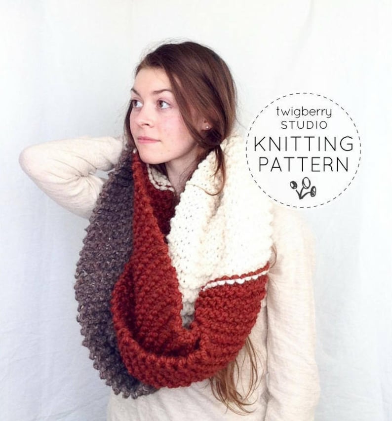 Scarf KNITTING PATTERN, Knitting Pattern Scarf, Big Scarf Pattern ...