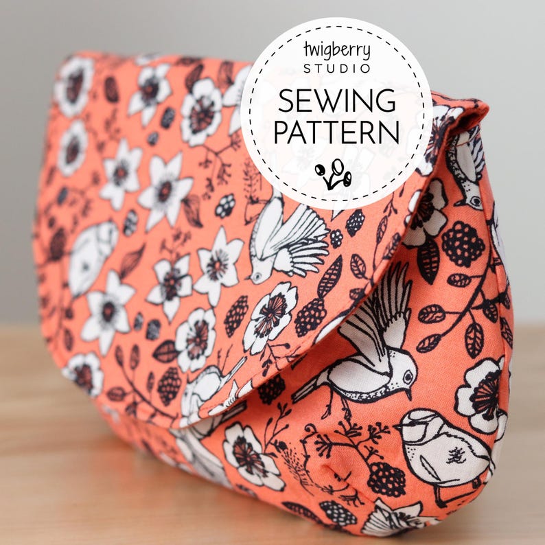 Easy SEWING PATTERN With Video Class, Clutch Purse Pattern, Beginner ...