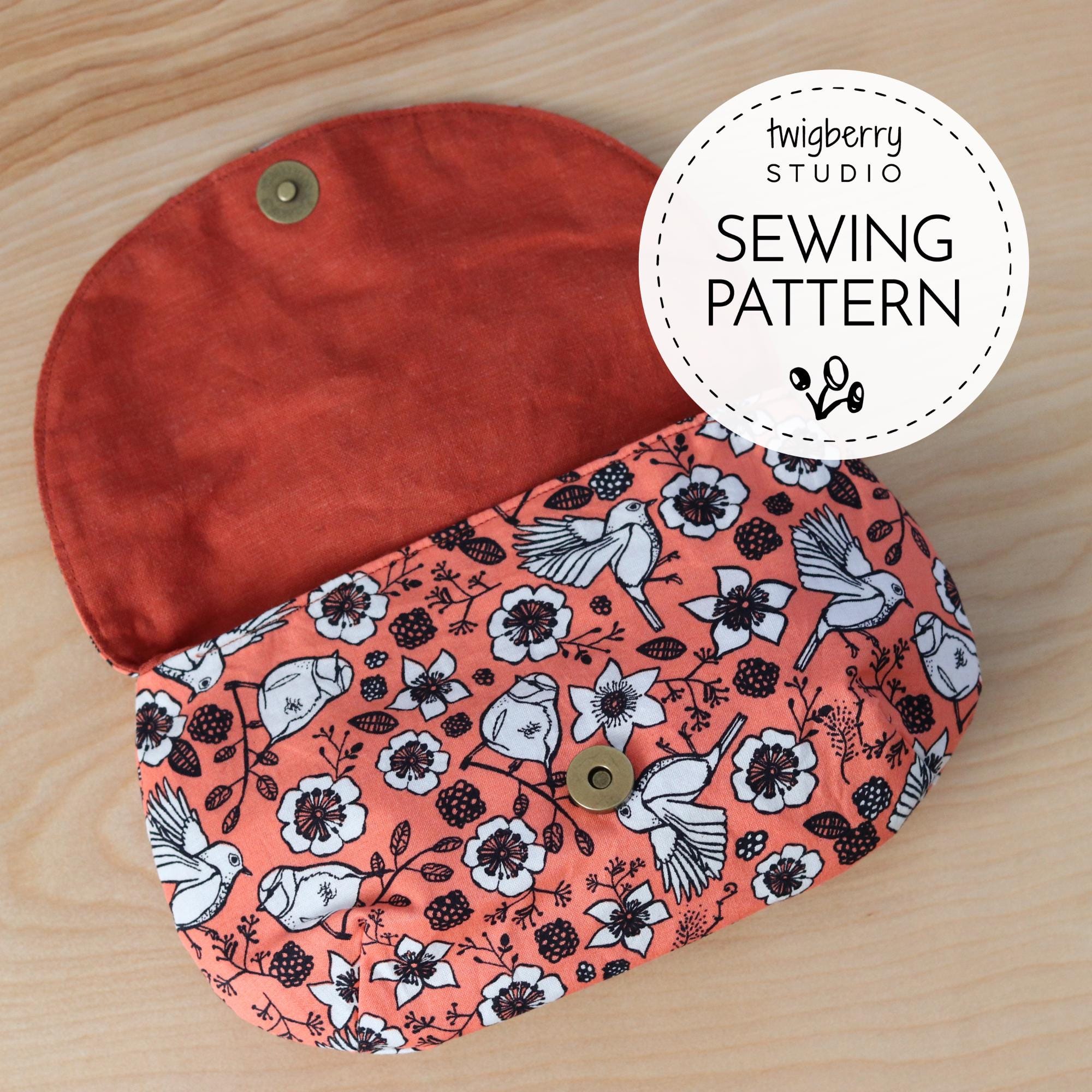 Easy SEWING PATTERN With Video Class, Clutch Purse Pattern, Beginner ...