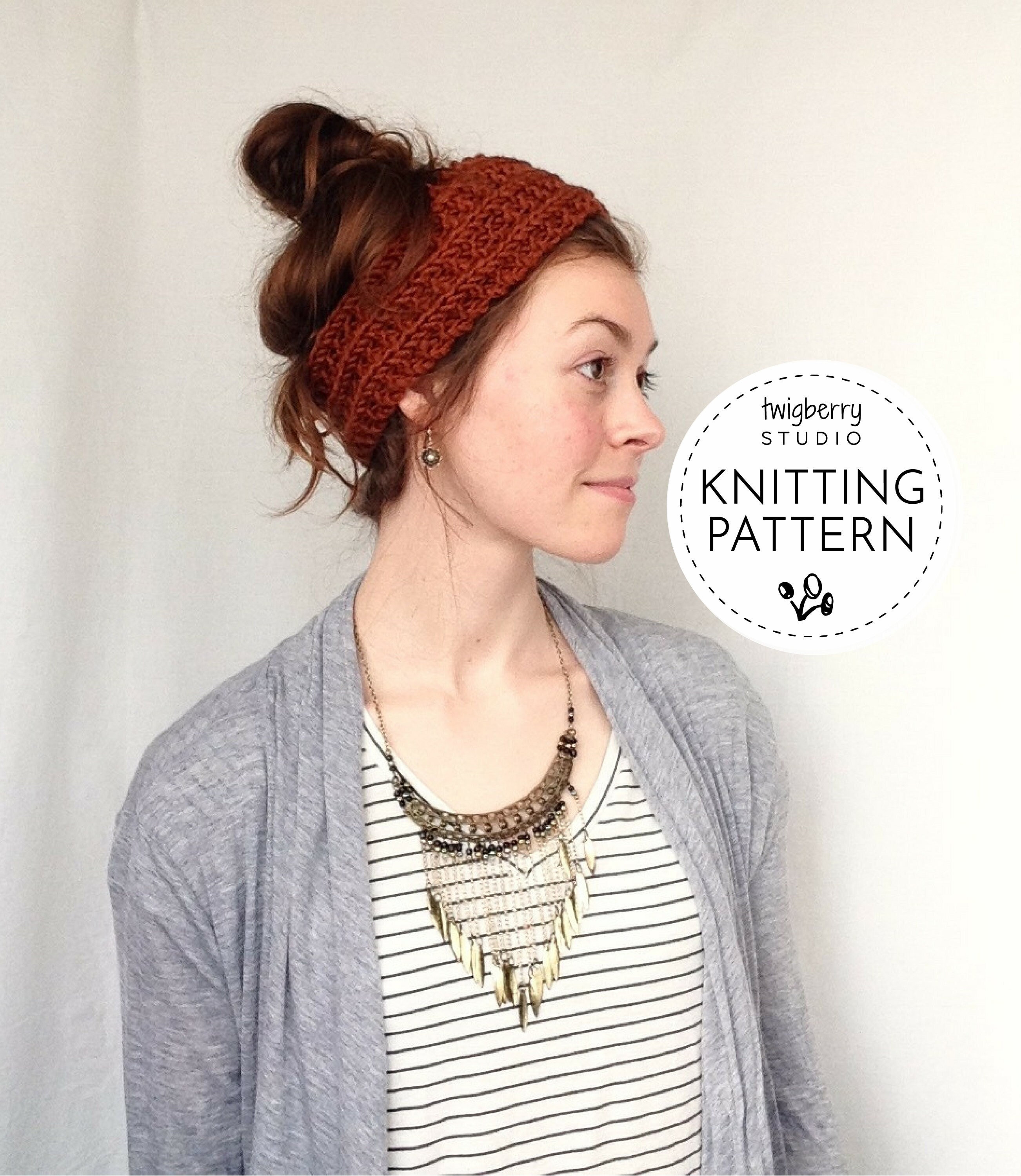 Headband Knitting PATTERN, Knit Headband Pattern, Knitting Pattern ...