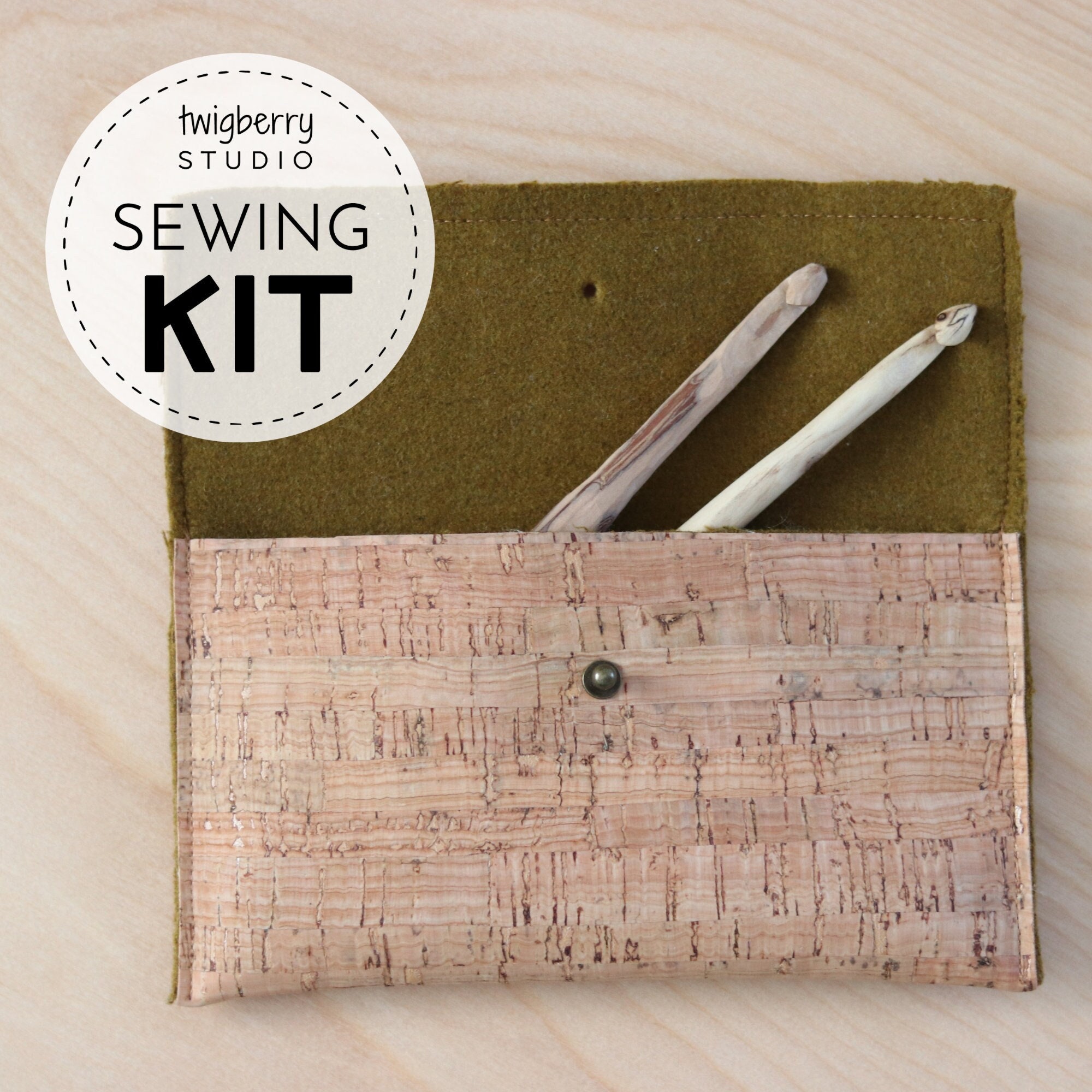 Cork Pouch SEWING KIT, Beginner Cork Wallet Sewing Kit, Modern Sewing ...